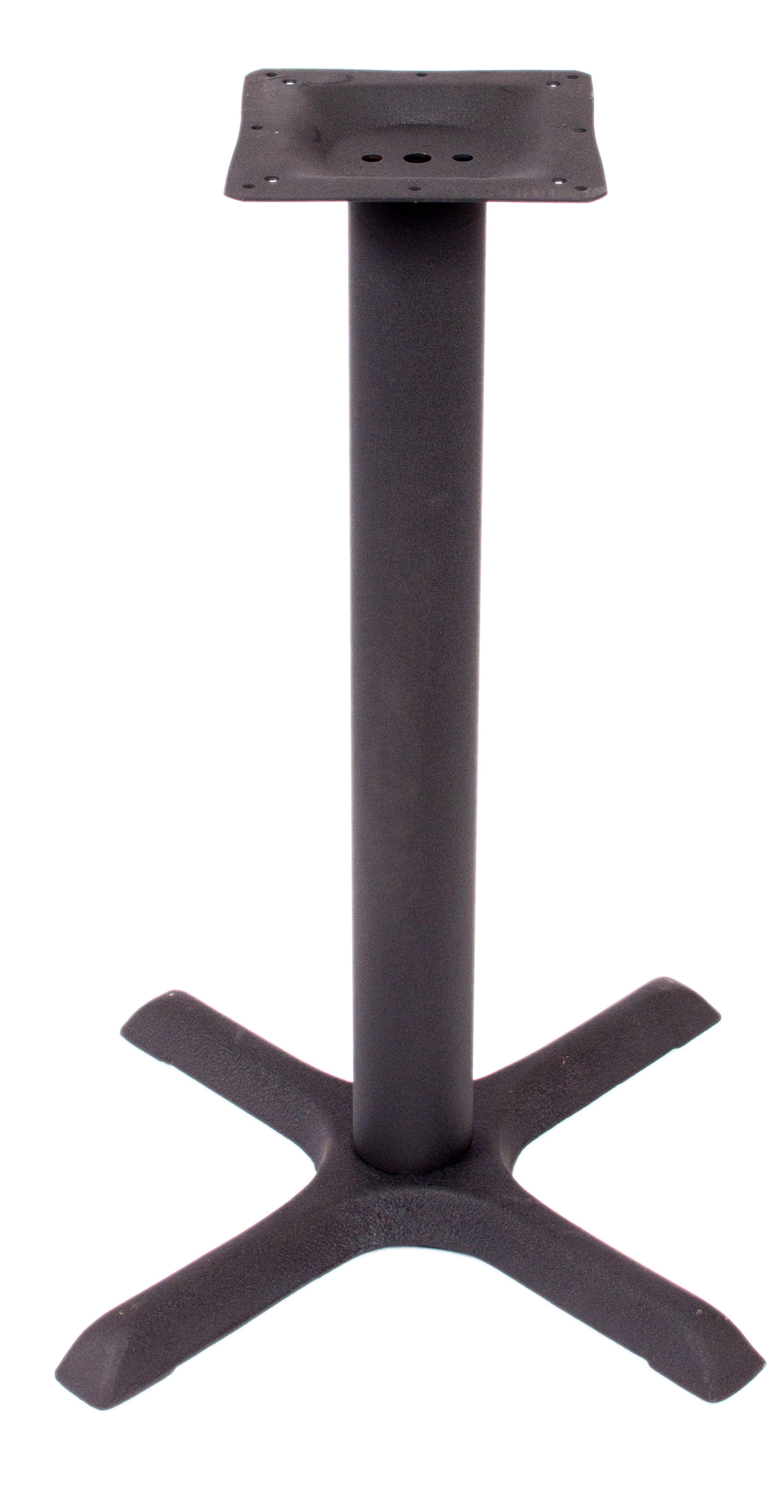 BFM Seating STB Black 36x36" Cross Indoor Dining Height Table Base 4" Column Bolt-On Plate | Wayfair